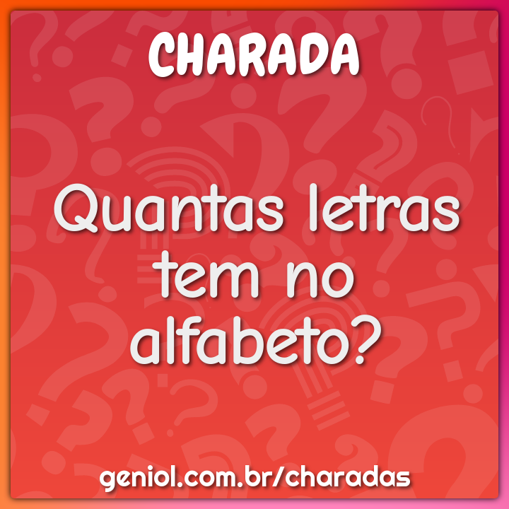 Quantas Letras Tem O Alfabeto